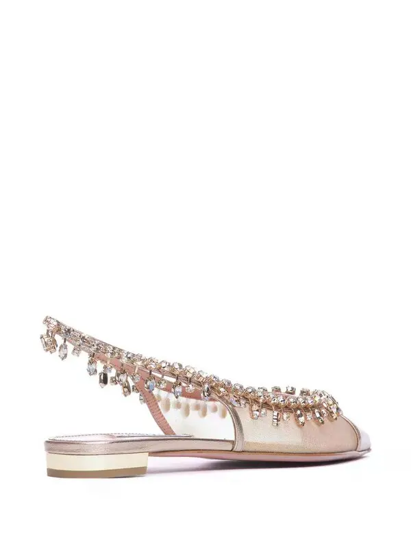 AQUAZZURA Temptation Crystal Ballerinas