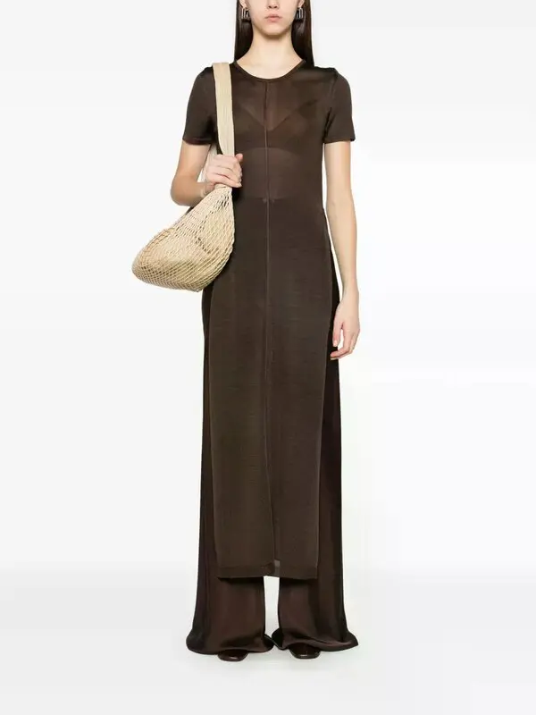 LEMAIRE Knitted Maxi Dress - Brown
