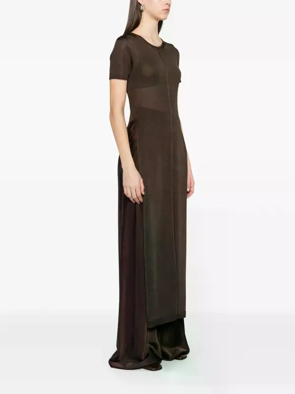 LEMAIRE Knitted Maxi Dress - Brown