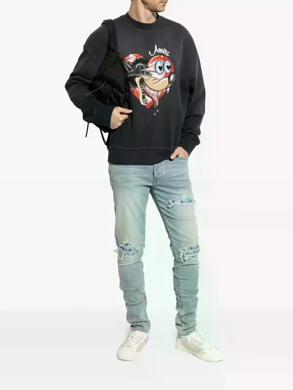 Amiri Embroidered Skinny Jeans