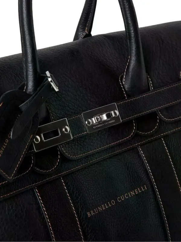 Brunello Cucinelli Country Luggage Bag - Black