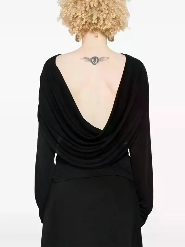 Jacquemus Draped Top - Black
