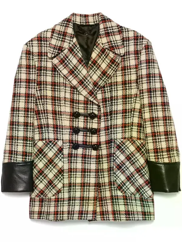Rabanne Checked Peacoat