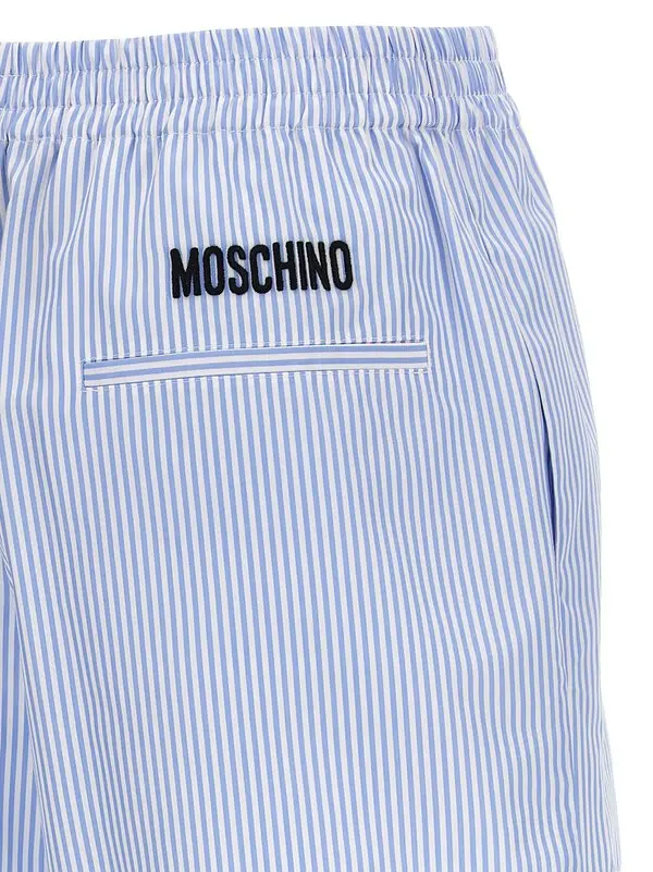 Moschino Striped Poplin Shorts