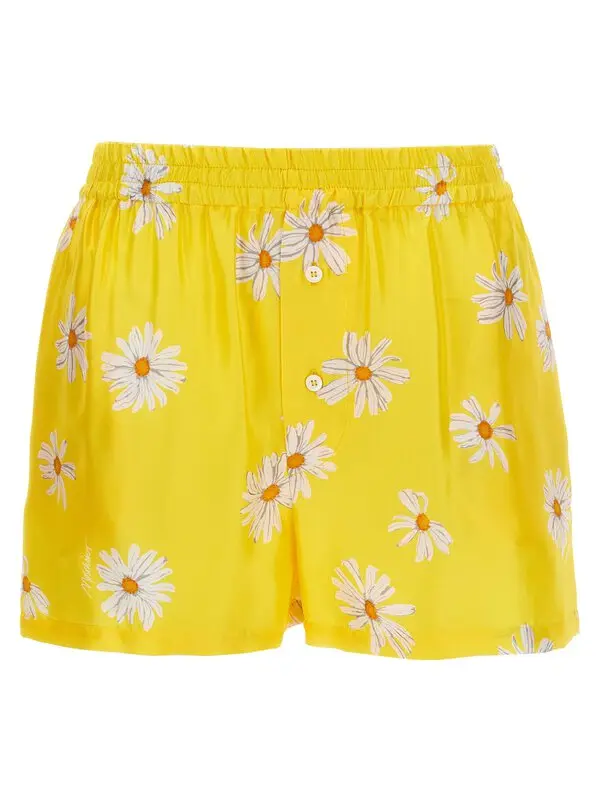 Moschino Margherite' Print Silk Shorts