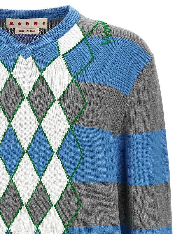 Marni Argyle Striped Sweater - Multicolor