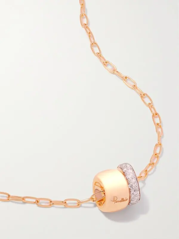 Pomellato Iconica Rose And Diamond Necklace - Gold