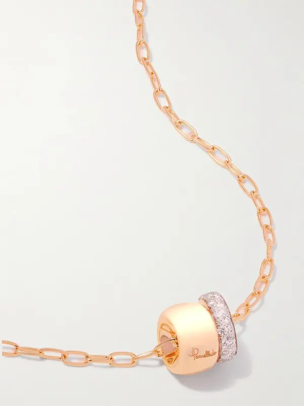 Pomellato Iconica Rose And Diamond Necklace - Gold