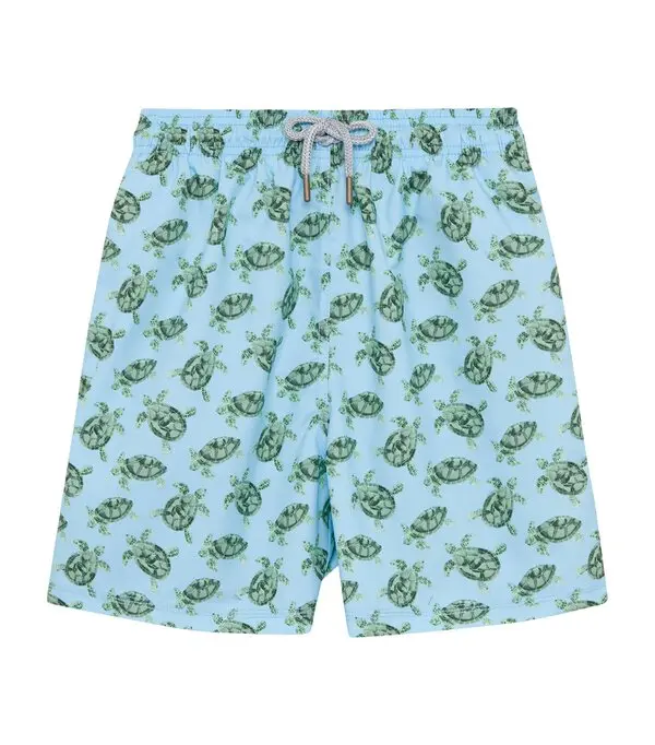 Trotters Daddy & Me Turtle Swim Shorts - Blue