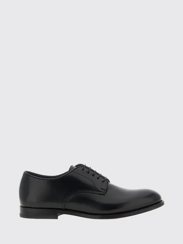 DOUCAL'S Brushed Leather Derby Shoes - Black