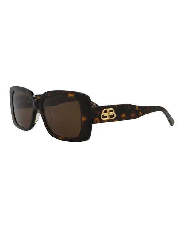 Balenciaga Square Frame Sunglasses - Havana/brown (bb0048s