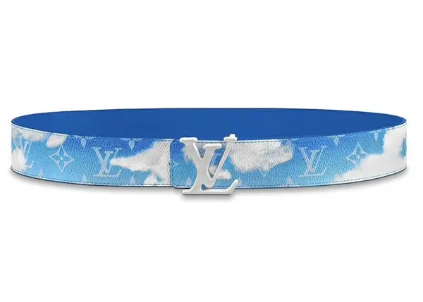 LOUIS VUITTON Shape Reversible Belt Clouds Monogram 40mm - Blue