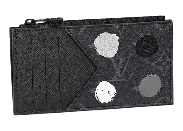LOUIS VUITTON X Yayoi Kusama Coin Card Holder - Monogram Eclipse Black/silver