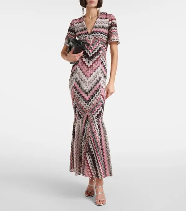 Missoni Zigzag Lamé Midi Dress