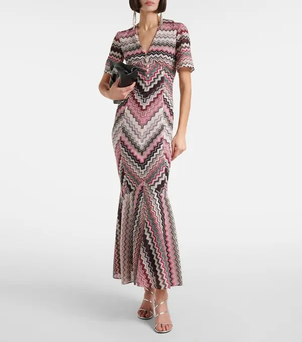 Missoni Zigzag Lamé Midi Dress