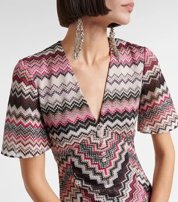 Missoni Zigzag Lamé Midi Dress