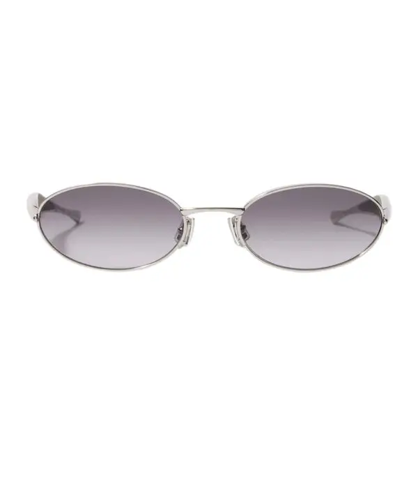 Bottega Veneta Sardine Oval Sunglasses - Grey