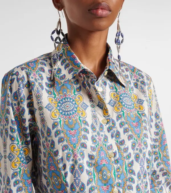 Etro Printed Cotton-blend Shirt - White