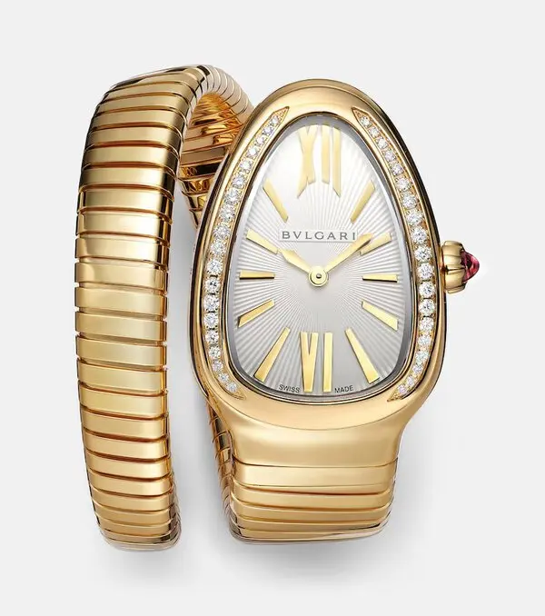 BVLGARI Serpenti Tubogas 18kt Yellow Diamond Watch - Gold