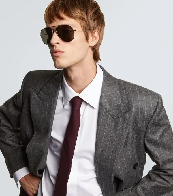 Saint Laurent Sl 800 Aviator Sunglasses - Black