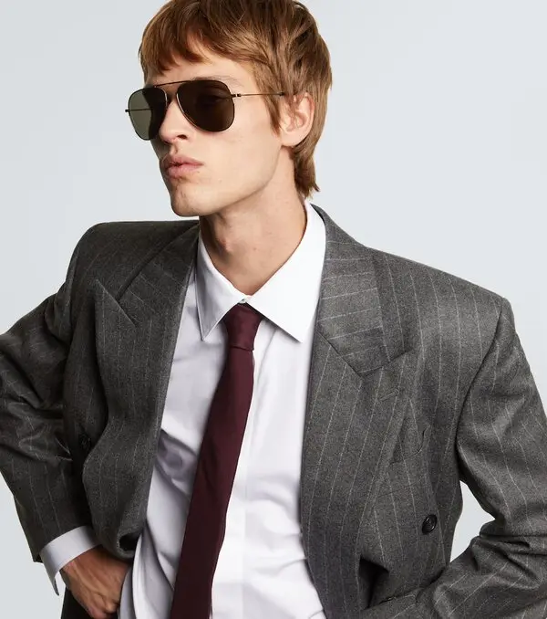 Saint Laurent Sl 800 Aviator Sunglasses - Black