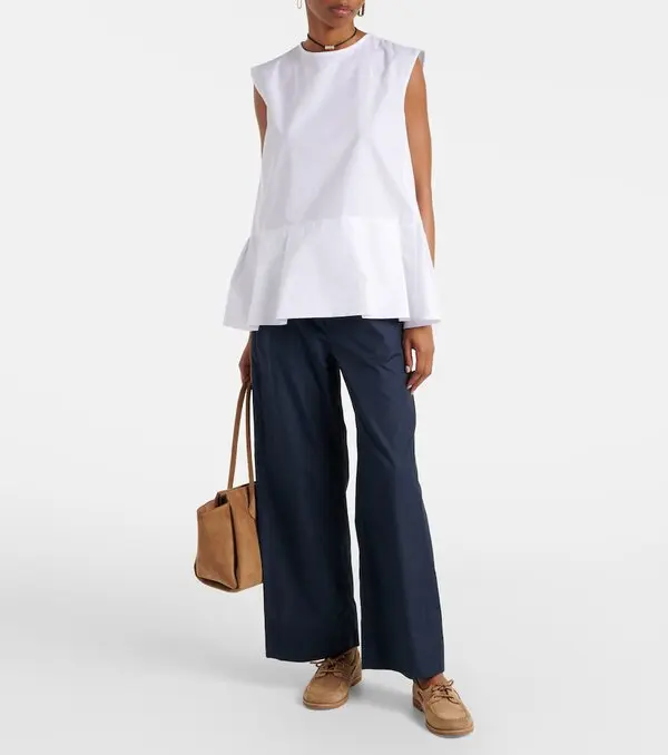 Max Mara Argento Wide-leg Pants - Blue