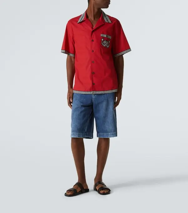 Dolce & Gabbana Logo Denim Bermuda Shorts