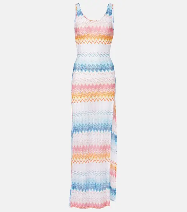 Missoni Zigzag Lamé Beach Dress - Multicoloured