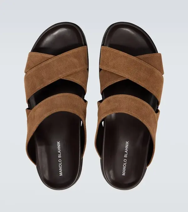 Manolo Blahnik Seaton Suede Sandals