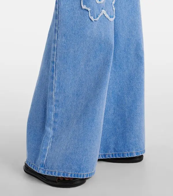Marni Patch-appliqué Wide-leg Jeans