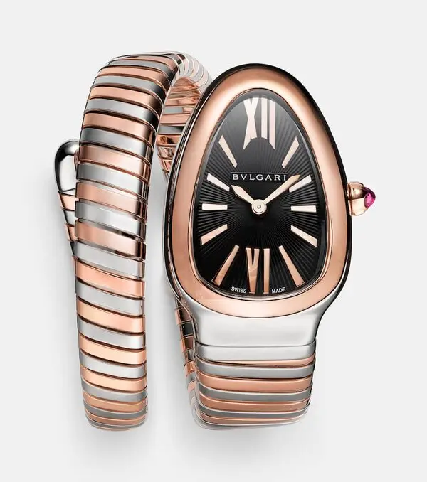 BVLGARI Serpenti Tubogas 18kt Rose And Stainless Steel Watch - Gold