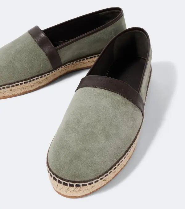 Manolo Blahnik Nerano Suede Espadrilles - Green
