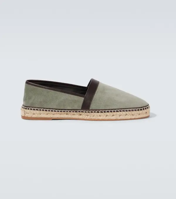 Manolo Blahnik Nerano Suede Espadrilles - Green