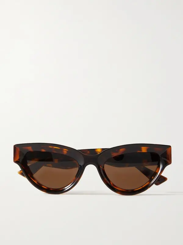 Bottega Veneta Injection Cat-eye Acetate Sunglasses - Tortoiseshell