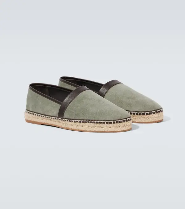 Manolo Blahnik Nerano Suede Espadrilles - Green