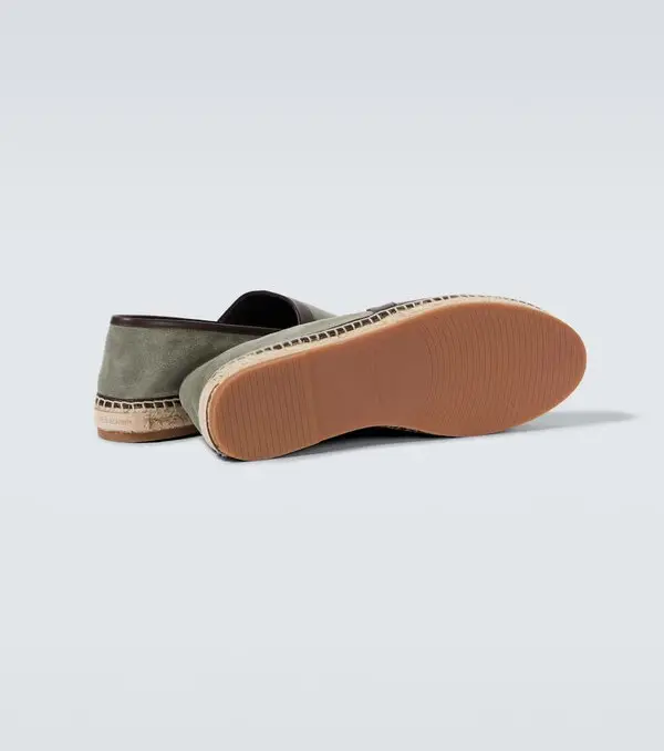 Manolo Blahnik Nerano Suede Espadrilles - Green