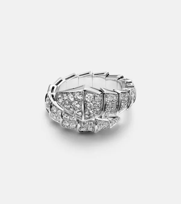 BVLGARI Serpenti Viper Diamond Ring - Silver