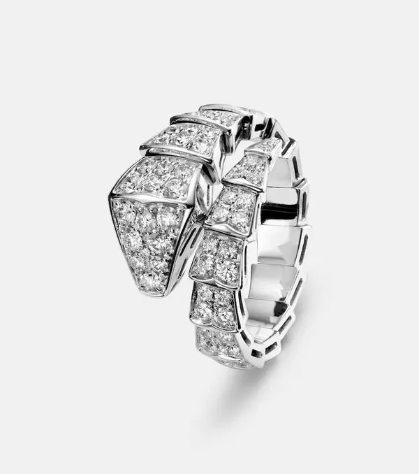 BVLGARI Serpenti Viper 18kt White Gold Diamond Ring