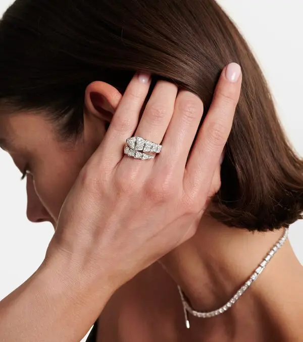 BVLGARI Serpenti Viper 18kt White Gold Diamond Ring