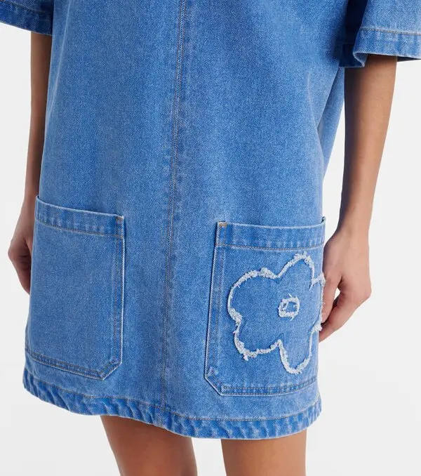 Marni Patch-applique Denim Mini Dress