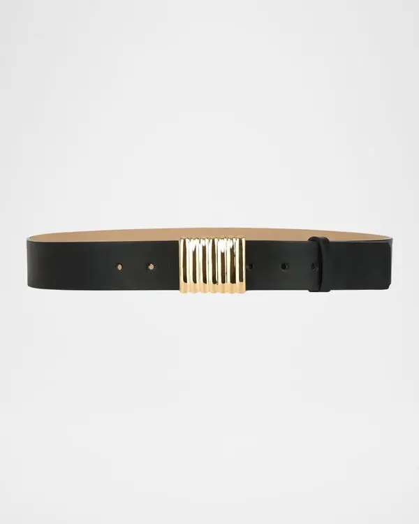 HEAVEN MAYHEM Heaven Leather Belt - Black Gold