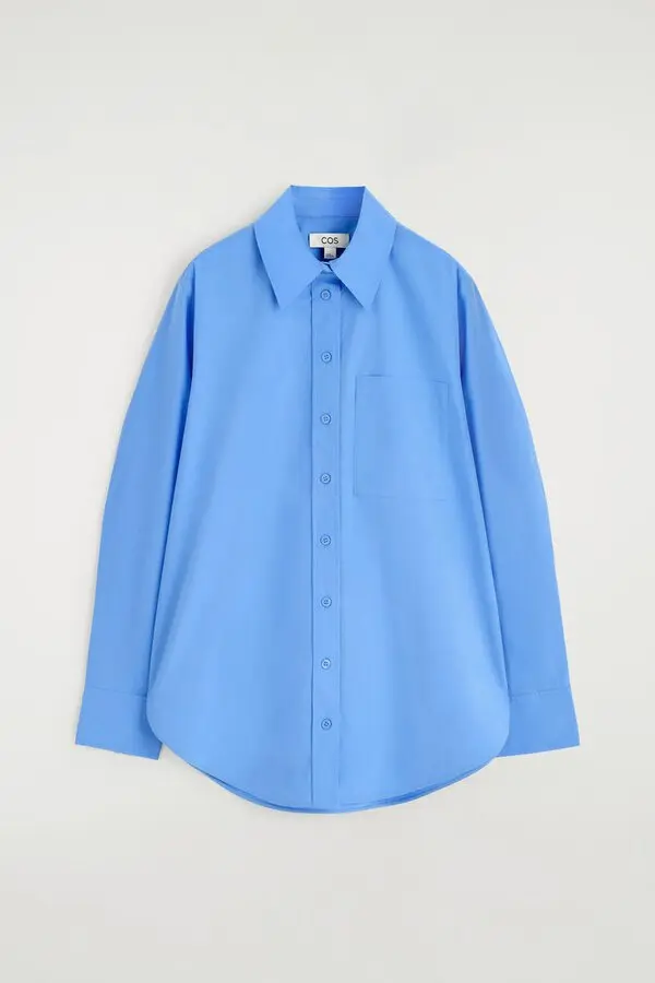 Cos Tailored Pima Cotton Shirt - Blue