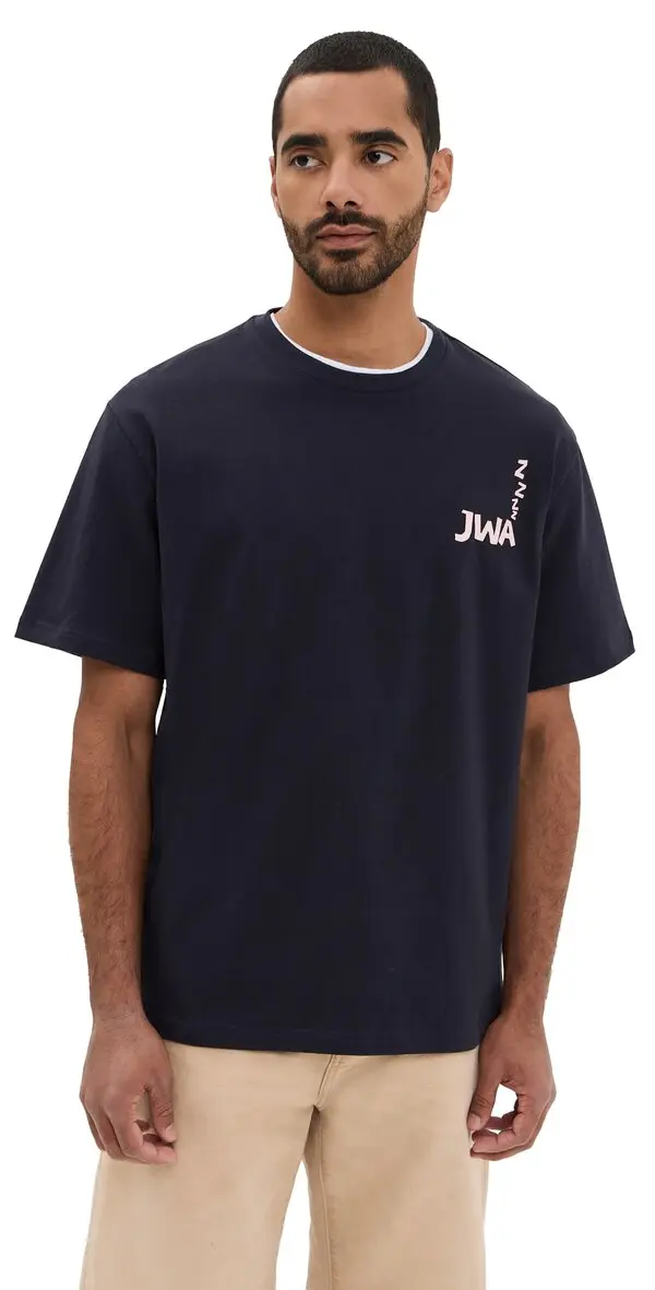 JW Anderson Jwa Back Print T-shirt - Dark Navy