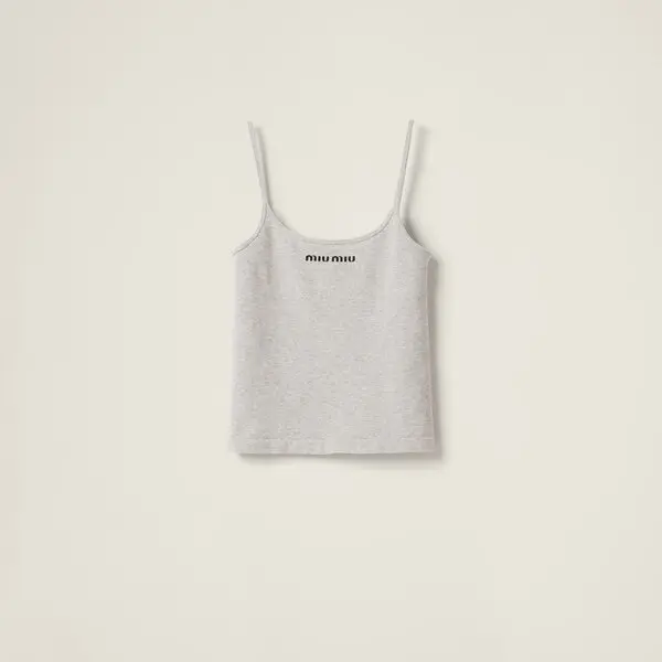 Miu Miu Seamless Mélange Top - Grey