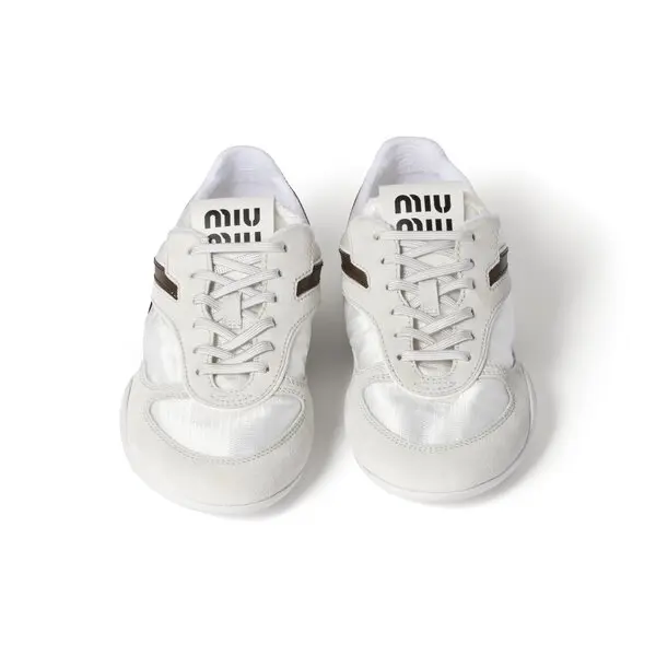 Miu Miu Gymnasium Technical Fabric And Suede Sneakers