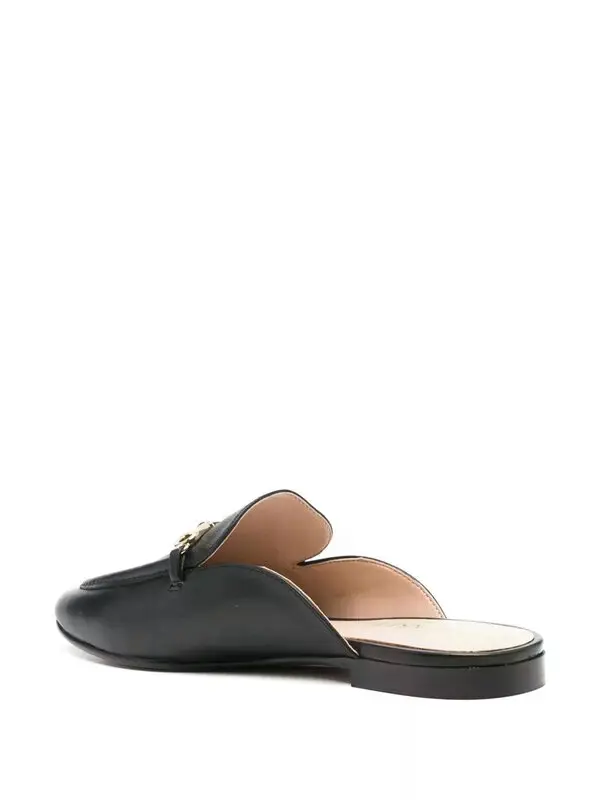 TWINSET Oval T Leather Slippers