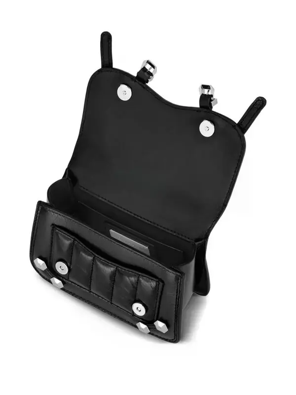 Philipp Plein Small Hexagon Leather Tote Bag - Black