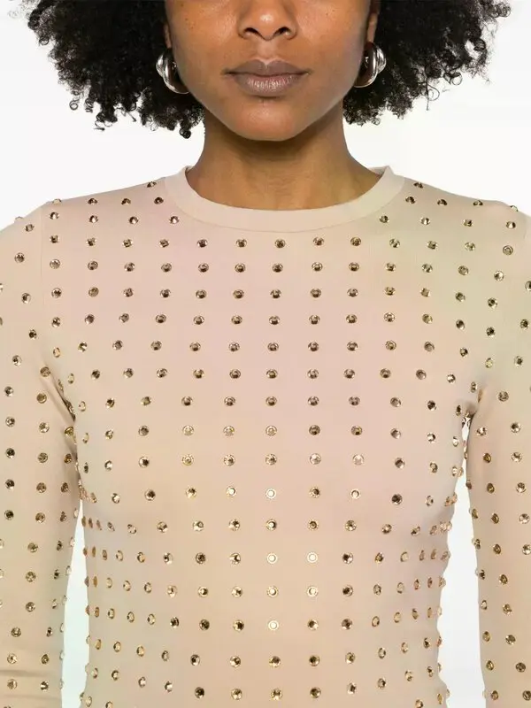 Sportmax Negus Embellished Top - Neutrals