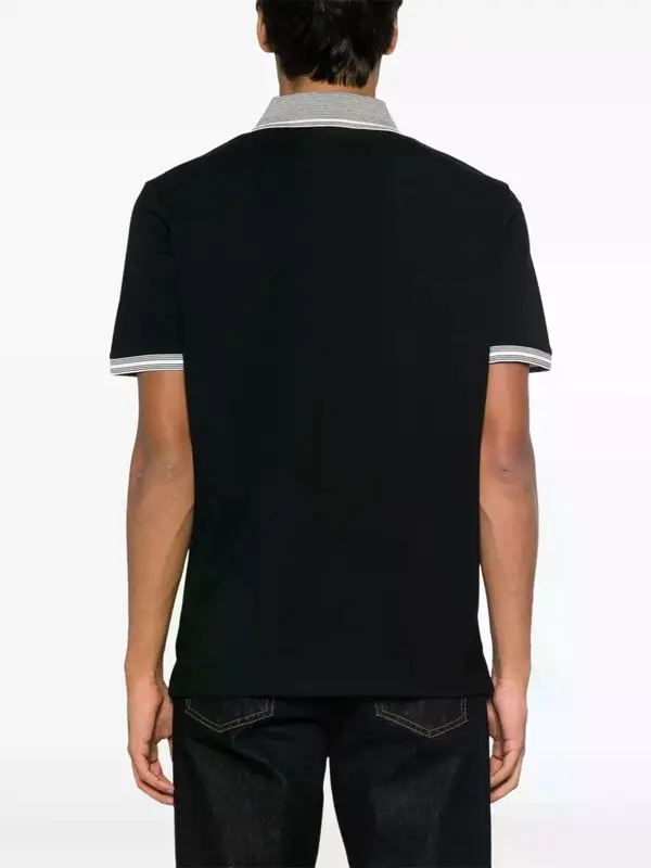 Emporio Armani Logo-detailed Polo Shirt - Blue