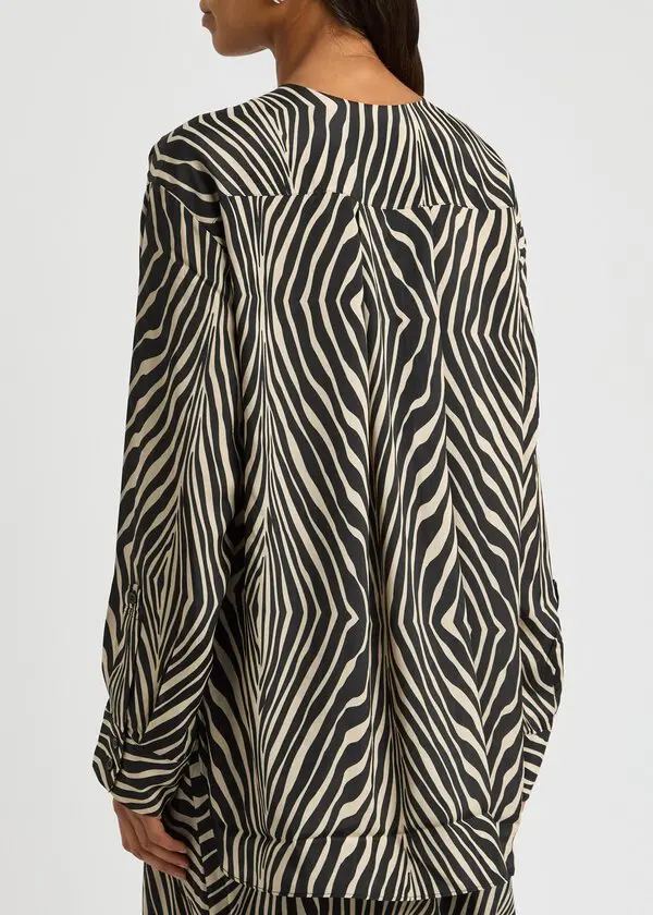 BY MALENE BIRGER Fayette Zebra-print Blouse